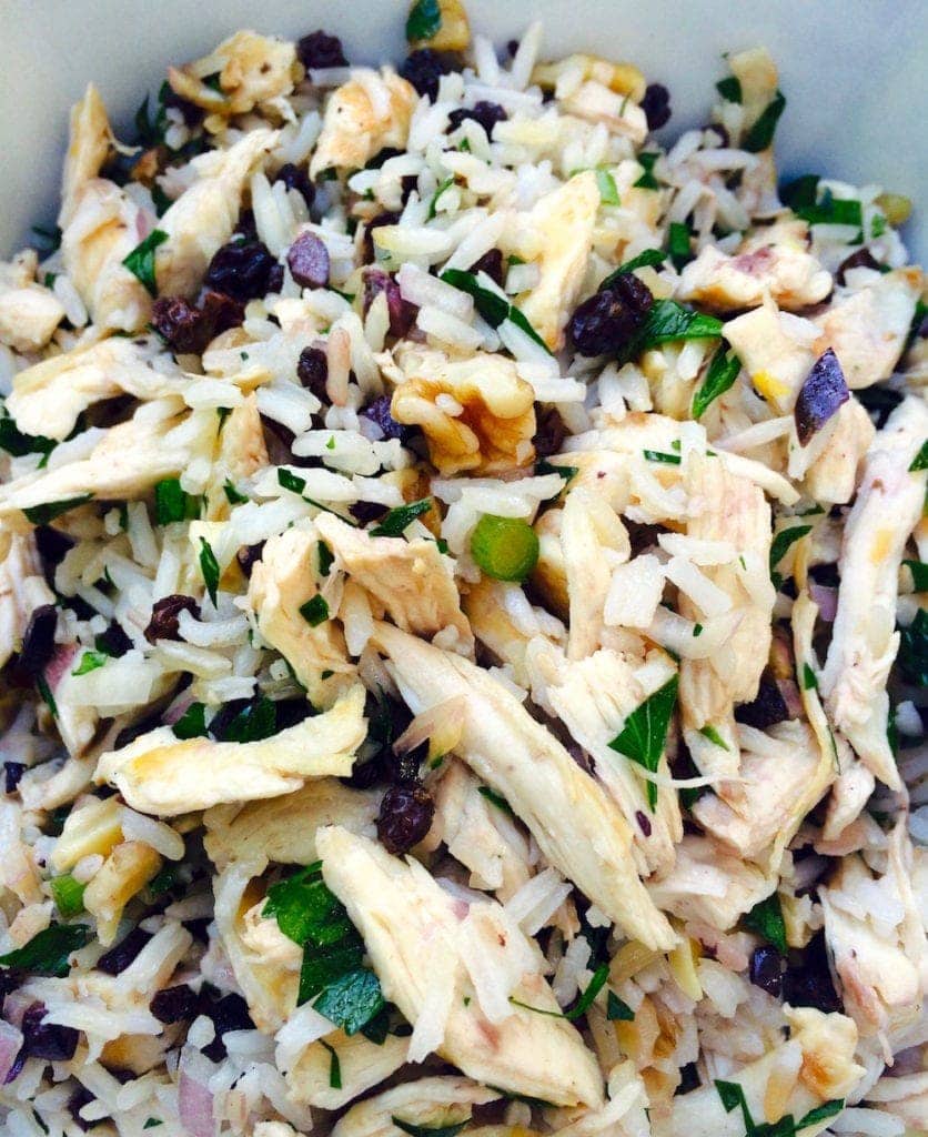 Simple Chicken Lettuce Wraps with Rice and Walnuts - Tara Teaspoon