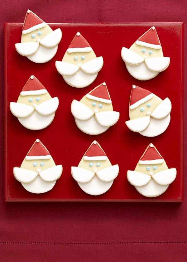 Easy Santa Cookies (with Royal Icing) - Tara Teaspoon