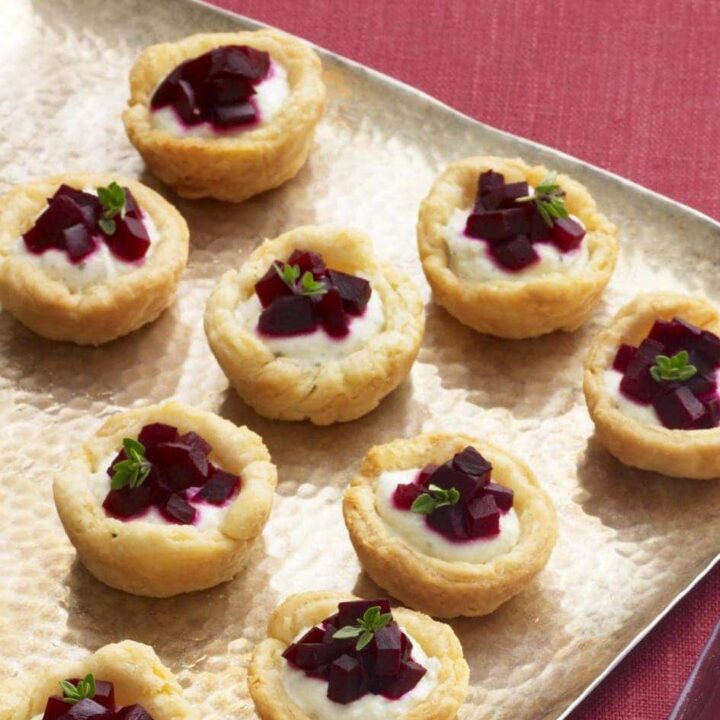 Beet and Farmer Cheese Tartlets - Tara Teaspoon