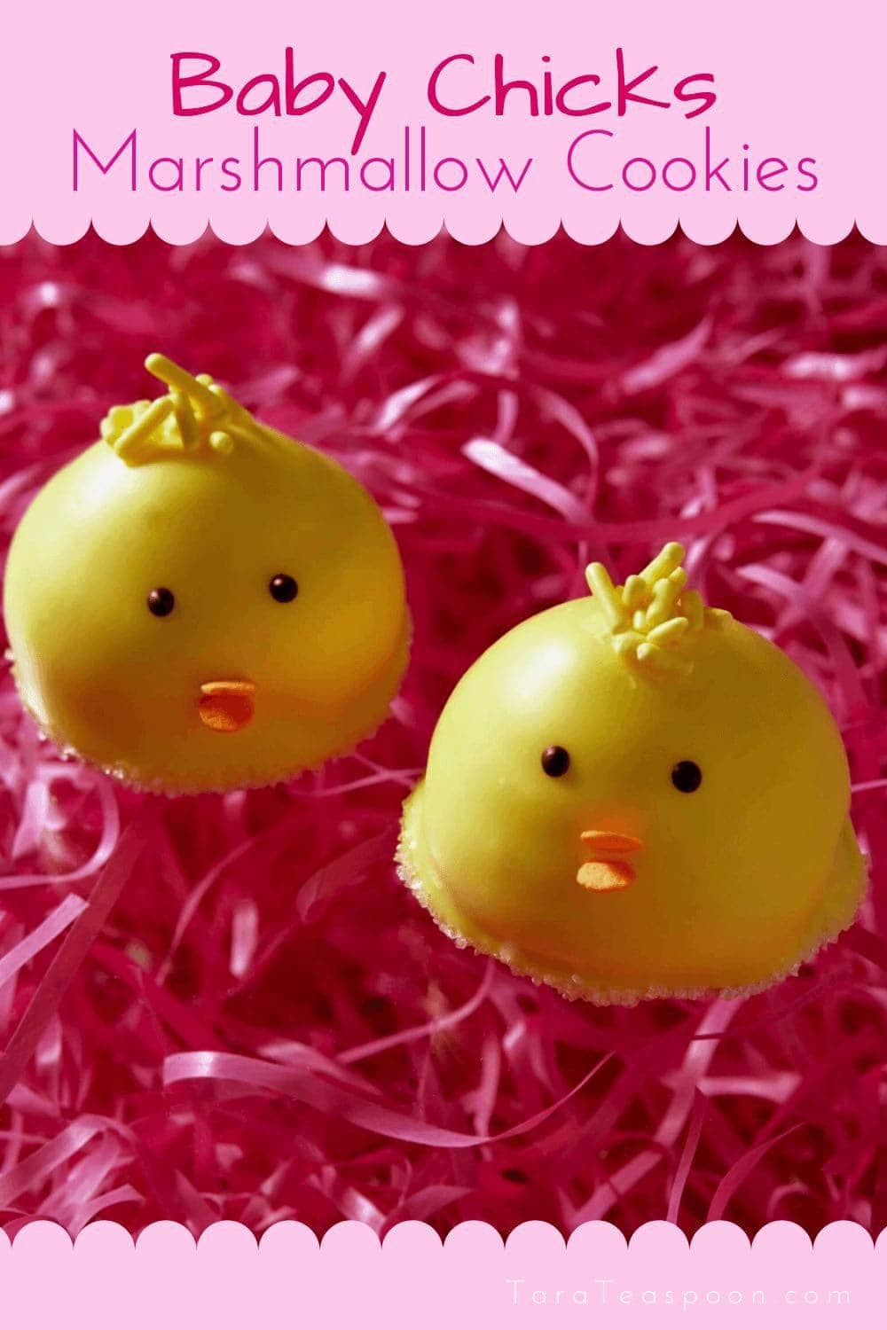 Marshmallow Chick and Bunny Cookies for Easter - Tara Teaspoon