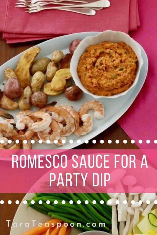 Easy Roasted Red Pepper Romesco Dip - Tara Teaspoon