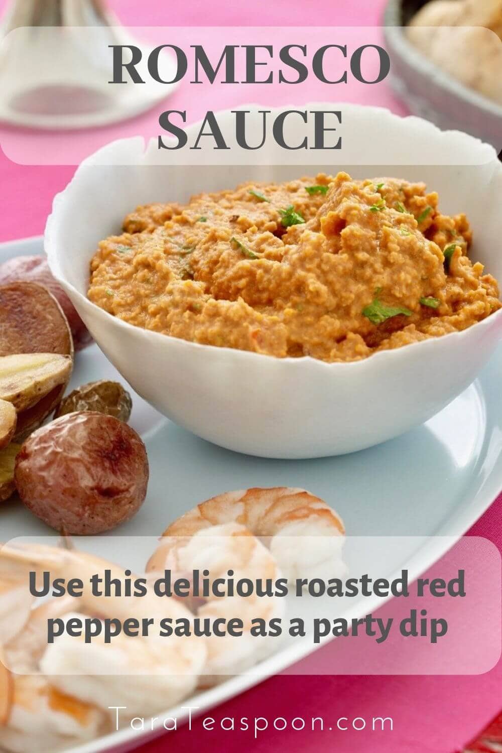 Easy Roasted Red Pepper Romesco Dip - Tara Teaspoon