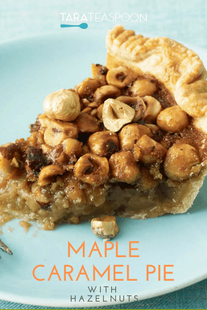 Maple Caramel Pie with Hazelnuts - Delicious Nut Pie | Tara Teaspoon