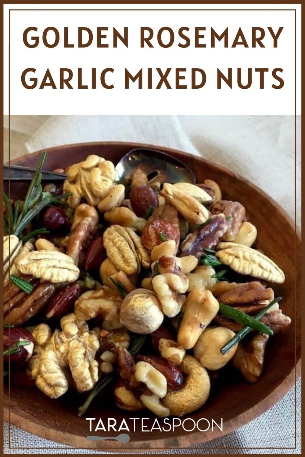 Golden Rosemary Garlic Mixed Nuts - Tara Teaspoon