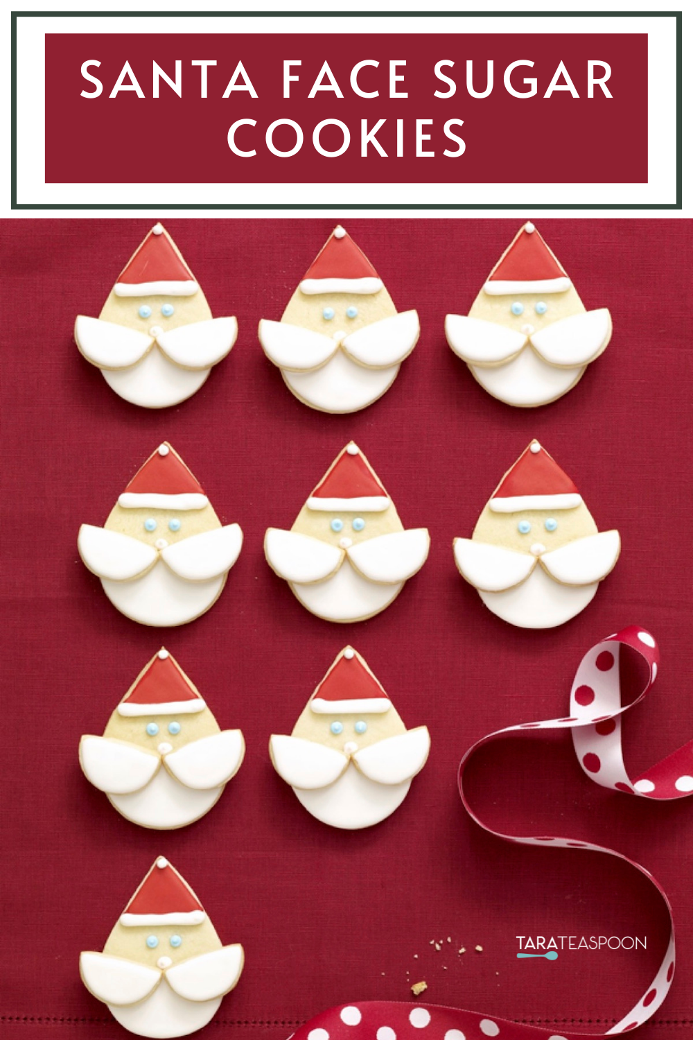 Easy Santa Cookies (with Royal Icing) - Tara Teaspoon