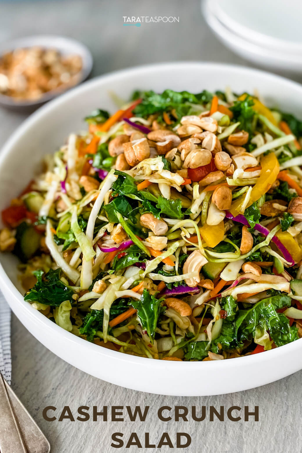 Cashew Crunch Salad with Asian Dressing - Tara Teaspoon