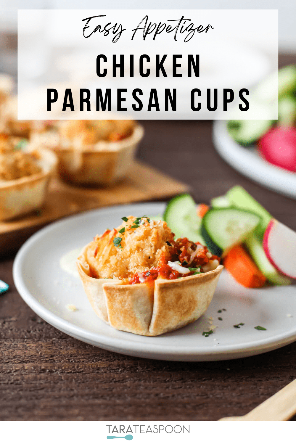 Chicken Parmesan Cups for Game Day - Tara Teaspoon
