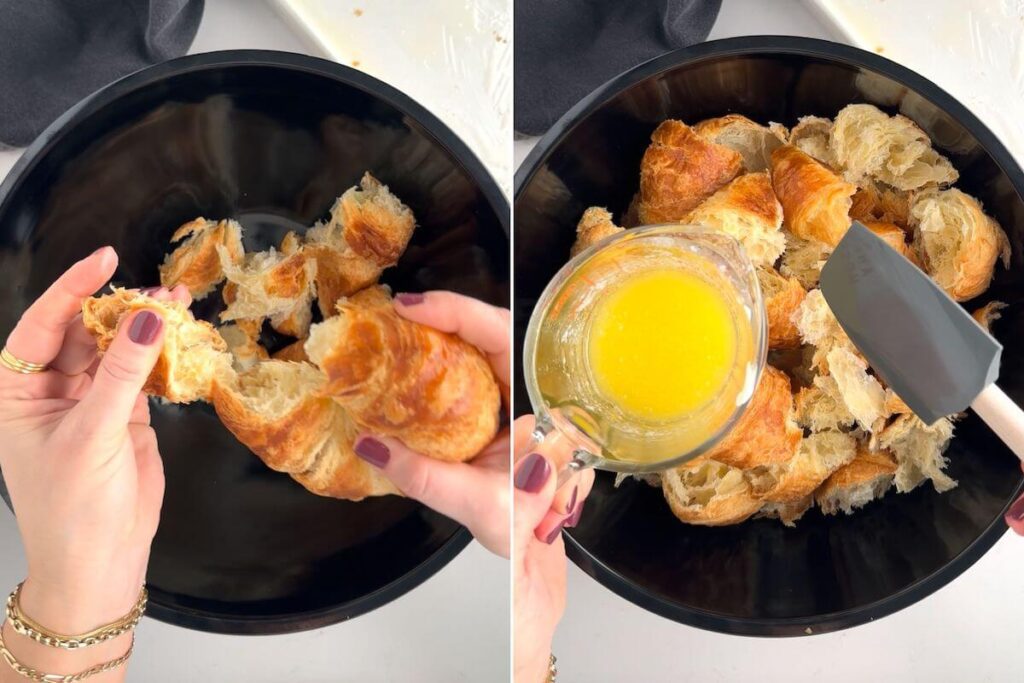 Chocolate Croissant Bread Pudding - Tara Teaspoon